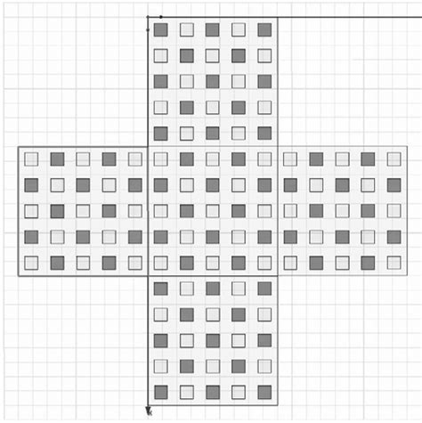 125 Element Folded Patch Antenna Array Dark Squares Indicate