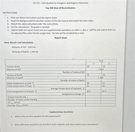 Solved Instructions 1 Print Out These Instructions And The