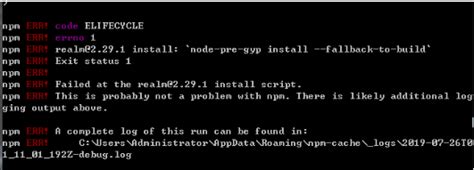 Npm Install 报错 Failed At The Xxx Install Scriptfailed At The Install Script Csdn博客