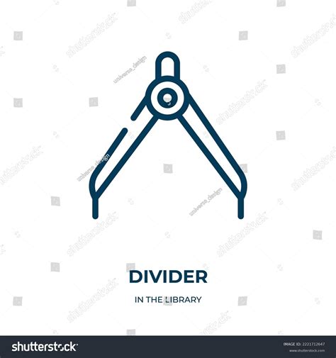 Divider Icon Linear Vector Illustration Library Stock Vector Royalty Free 2221712647
