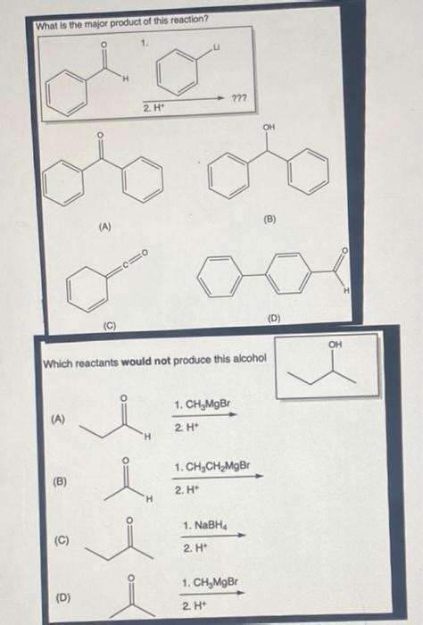 Solved A B Which Reactants Would Not Produce This Chegg Com