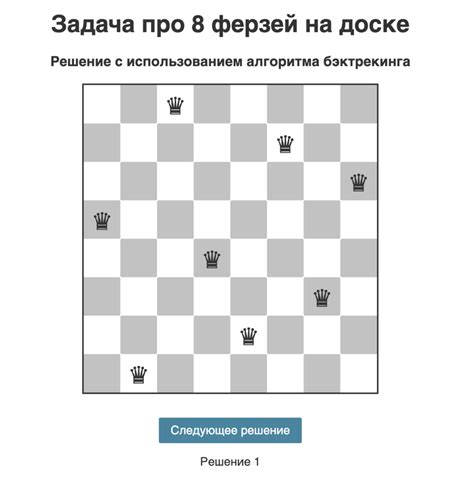 Красиво расставляем 8 ферзей на доске — Журнал «Код программирование без снобизма