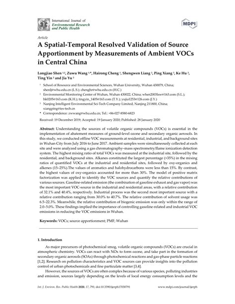 Pdf A Spatial Temporal Resolved Validation Of Source Apportionment By Measurements Of Ambient