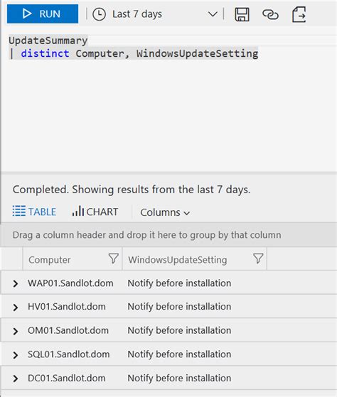 Using Azure Log Analytics Distinct Operator Cloud Systems Management And Automation