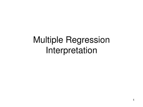 Ppt Multiple Regression Interpretation Powerpoint Presentation Free