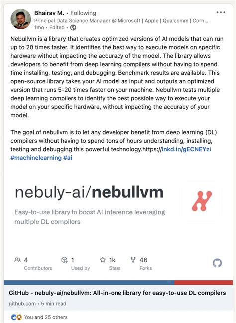 Nebuly On Linkedin Nebullvm Opensource Ai Deeplearning Computing