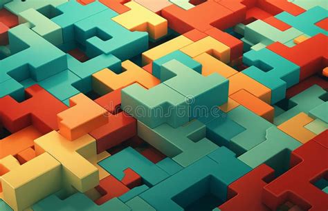 Isometric Graphic Cube Structure Design Geometric Background Modern Square Abstract Pattern
