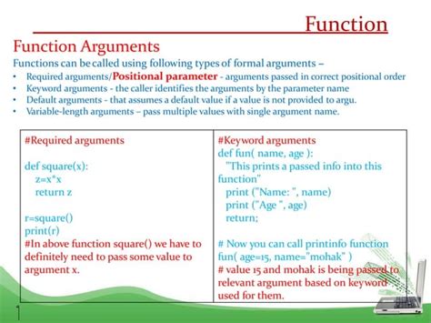 Chapter 01 Function In Python Class 12th Pptx Web Development Internet