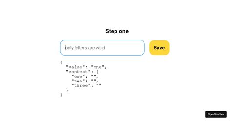 Xstate React Form Example Codesandbox