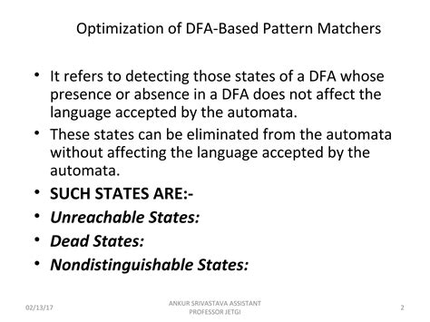 Minimization Of Dfa PPT