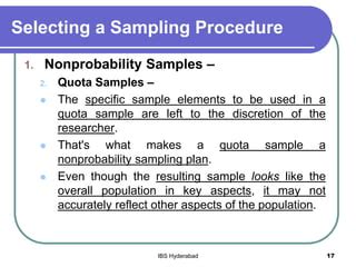 Unit No 09 Developing Sampling Plan PPSX