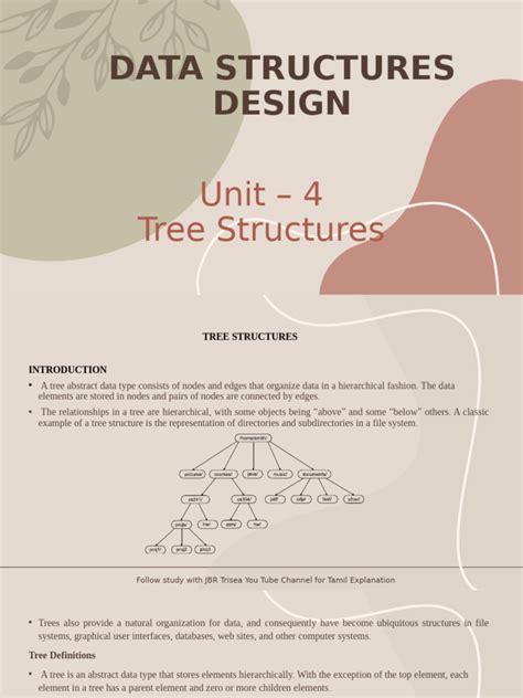 Dsd Unit 4 Tree Structures Pdf Computer Programming Algorithms And Data Structures