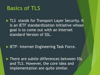 Transport Layer Security TLS PPTX Internet Computing