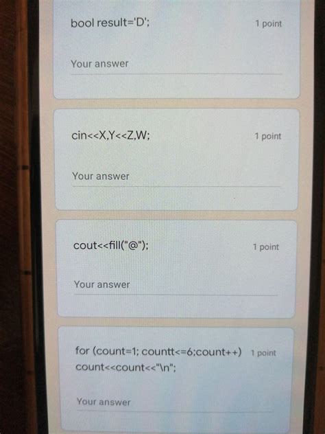 Solved Bool Resultd 1 Point Your Answer Cin