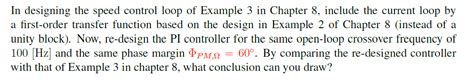 in designing the speed control loop of example 3 ﻿in
