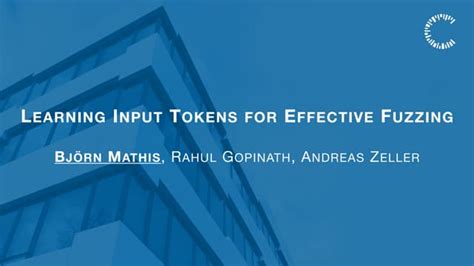 lfuzzer learning input tokens for effective fuzzing ppt