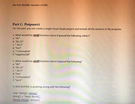 Solved Part A Strings And Pointers For This Part You Can
