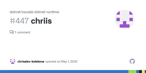 Chriis · Issue 447 · Dotnetvscode Dotnet Runtime · Github