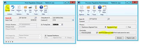 Setting Up Dynamics Gp Eft For Payables Stoneridge Software