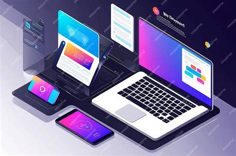 Premium Photo Web Development And Coding Cross Platform Development Website