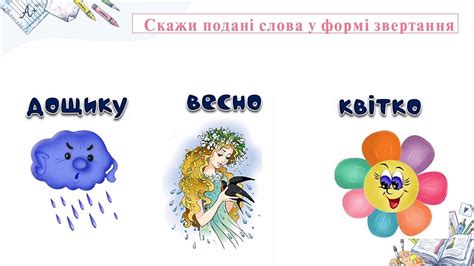 Презентація Тренувальні вправи Звертання Складання речень із