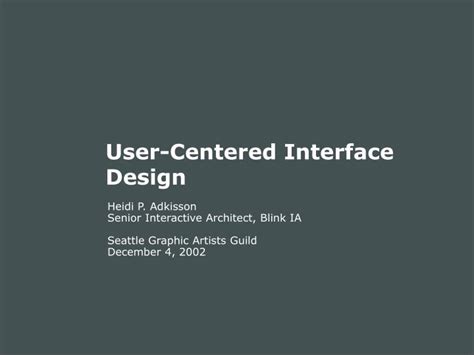 PPT User Centered Interface Design PowerPoint Presentation Free Download ID 186127