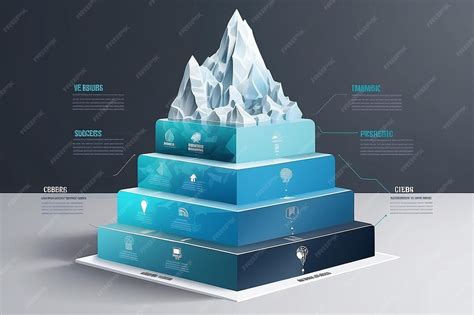 Iceberg Infographic Template For Business Modern 5 Steps To Success