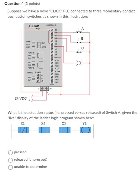 Solved Suppose We Have A Koyo CLICK PLC Connected To Three Chegg Com