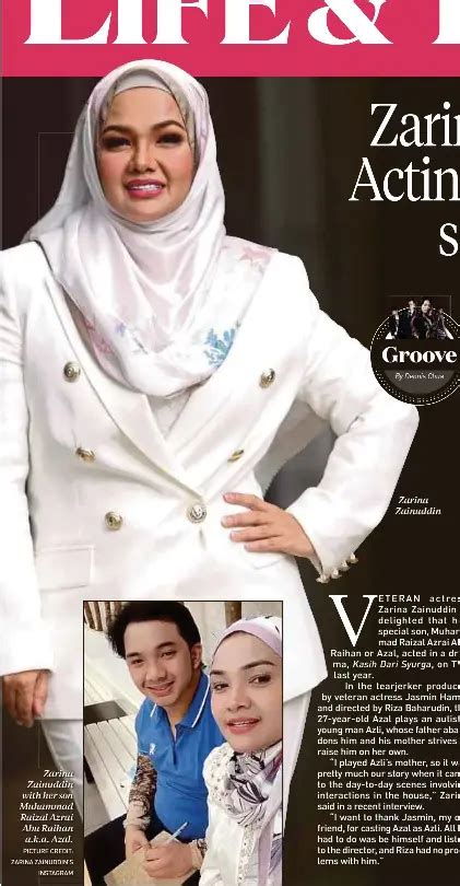 Zarina Zainuddin Acting Boosts Azals Self Esteem Pressreader