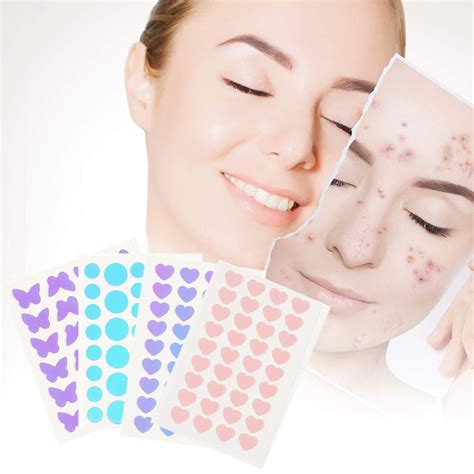Yueyan 24pcs Acne Removal Pimple Patch Cute Shape Absorb Fluid Acne Stickers Spotau