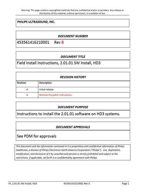Hd3 Field Install Instrutions 2 01 01 Sw Install Pdf