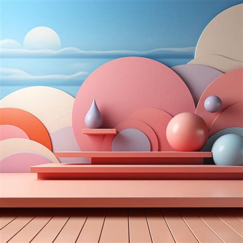 Premium AI Image Abstract Background Mock Up Scene For Product Display