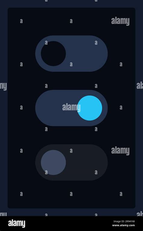 Toggle Switch UI Elements Kit Stock Vector Image Art Alamy