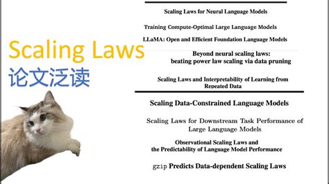 篇scaling laws 论文泛读哪篇是你的心头好Scaling Law指的是模型的性能随着系统规模例如数据量D模型参数量N计算资源C等的变化而变化的规律 YouTube