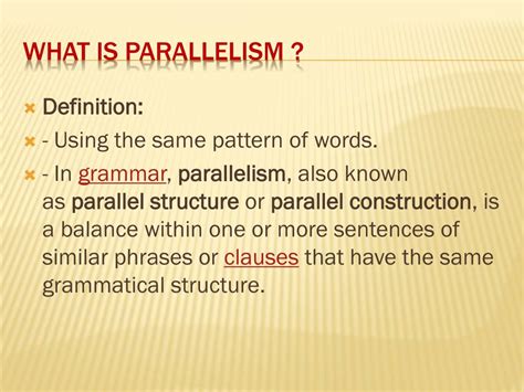 Parallelism Grammar