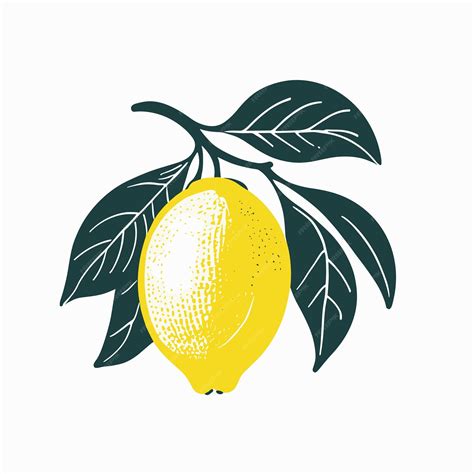 Ilustración De Vector De Dibujo De Limón Vector Premium