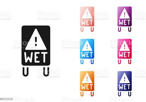 흰색 배경에 격리 진행 아이콘에 검은 젖은 바닥과 청소 아이콘 청소 서비스 개념 다채로운 아이콘을 설정합니다 벡터 건물 관리 서비스에 대한 스톡 벡터 아트 및 기타 이미지