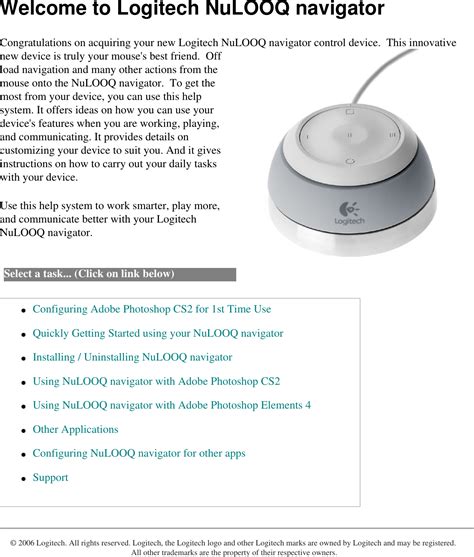 Logitech Nulooq Users Manual Welcome To