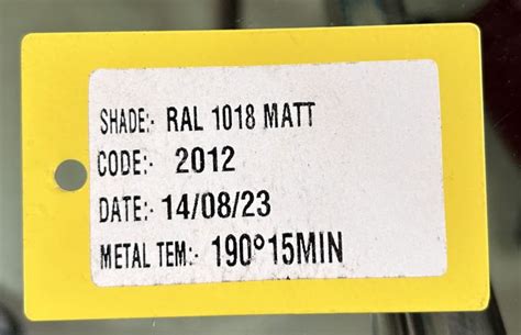 Ral 1018 Matt Powder Coating For Industrial Use Packaging Type Bopp
