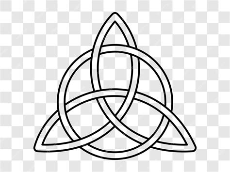Premium Vector Celtic Trinity Icon Triquetra Outline Symbol Vector Illustration