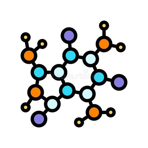 Science Molecular Structure Color Icon Vector Illustration Stock Illustration Illustration Of