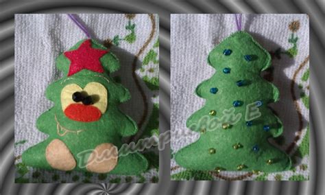 елочка из фетра с мелкими бусинами