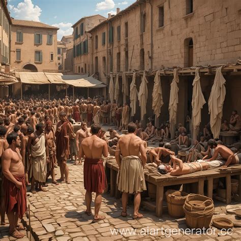 Ai Image Prompt Expansionbustling Scene Of An Ancient Roman Slave