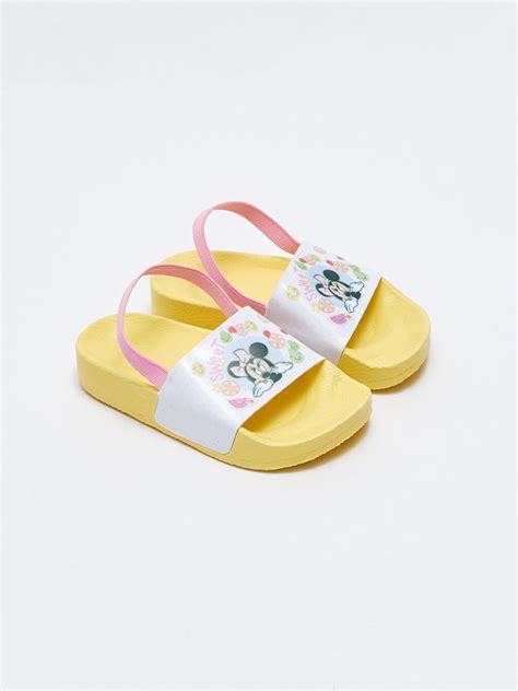 Lc Waikiki მინნი მაუსის ლიცენზირებული რეზინის გოგონას პლაჟის ჩუსტები S2h318z1 Fre S2h318z1