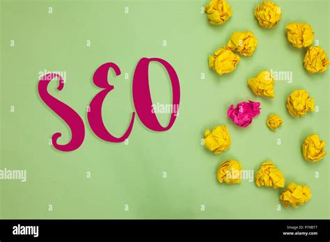 Handwriting Text Writing Seo Concept Meaning Search Engine