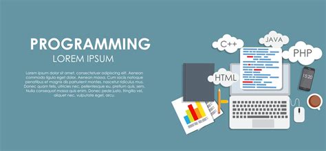 Programming Coding Concept Flat Background Vector Illustration 2904324