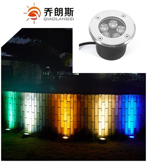 LED地埋灯户外草坪防水射灯景观七彩LED埋地灯 3W6W9W12W普瑞芯片 虎窝淘