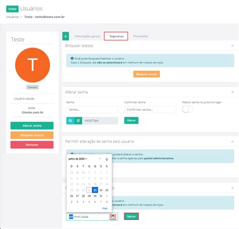 Configurar Data De Expiração Para Um Usuário