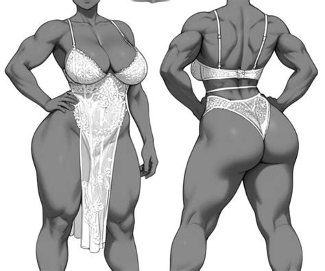Artstation 525 Ebony Colombian Afro Nude Lingerie Various Sketch