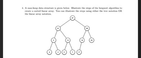 Solved 4 A Max Heap Data Structure Is Given Below